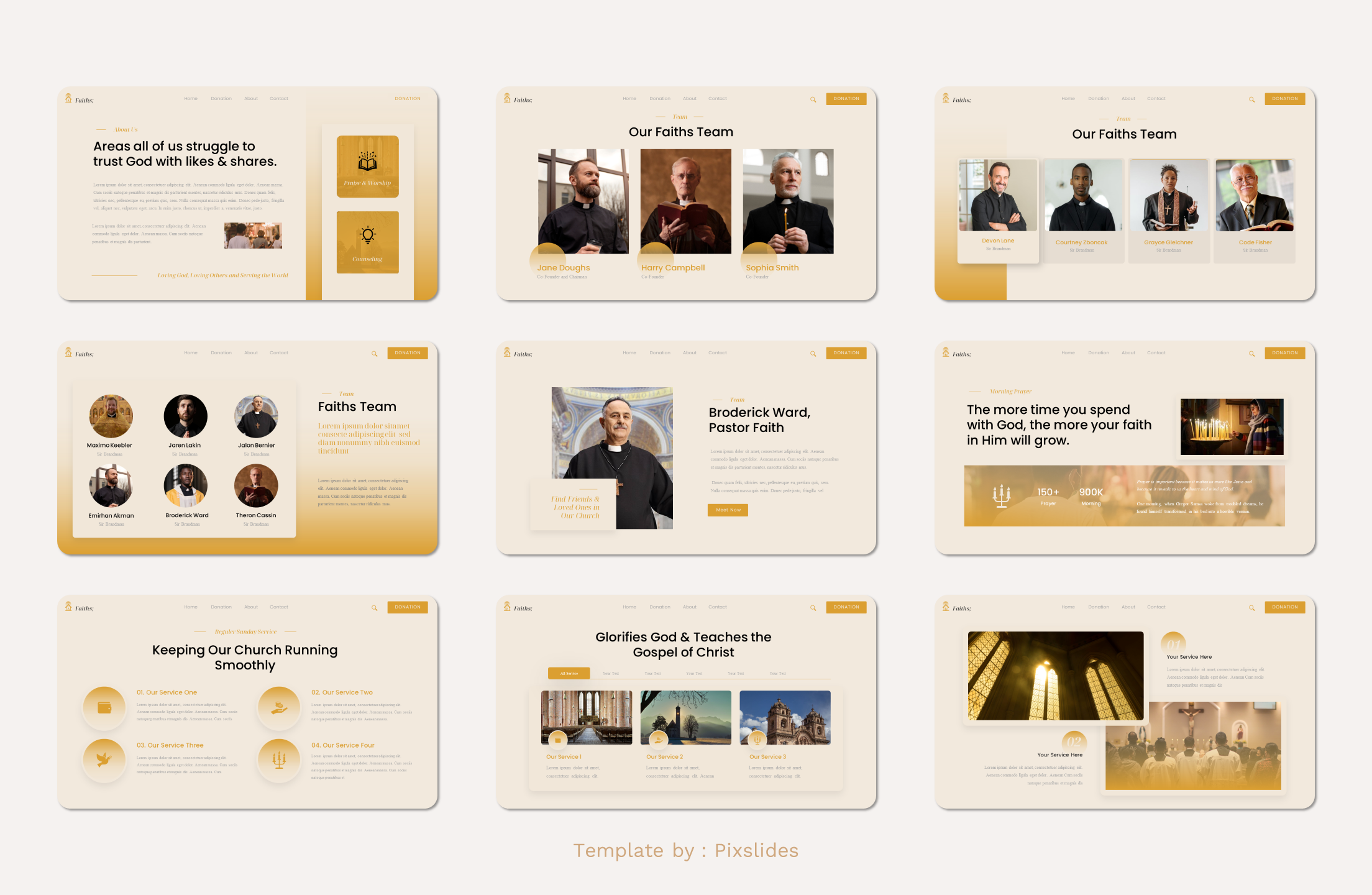 Faiths - Church & Religion Keynote Presentation Template, Presentation ...