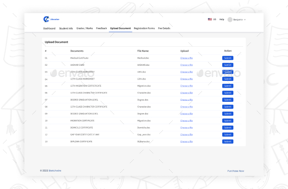 School Management website and Student Portal UI Kit, Web Elements ...