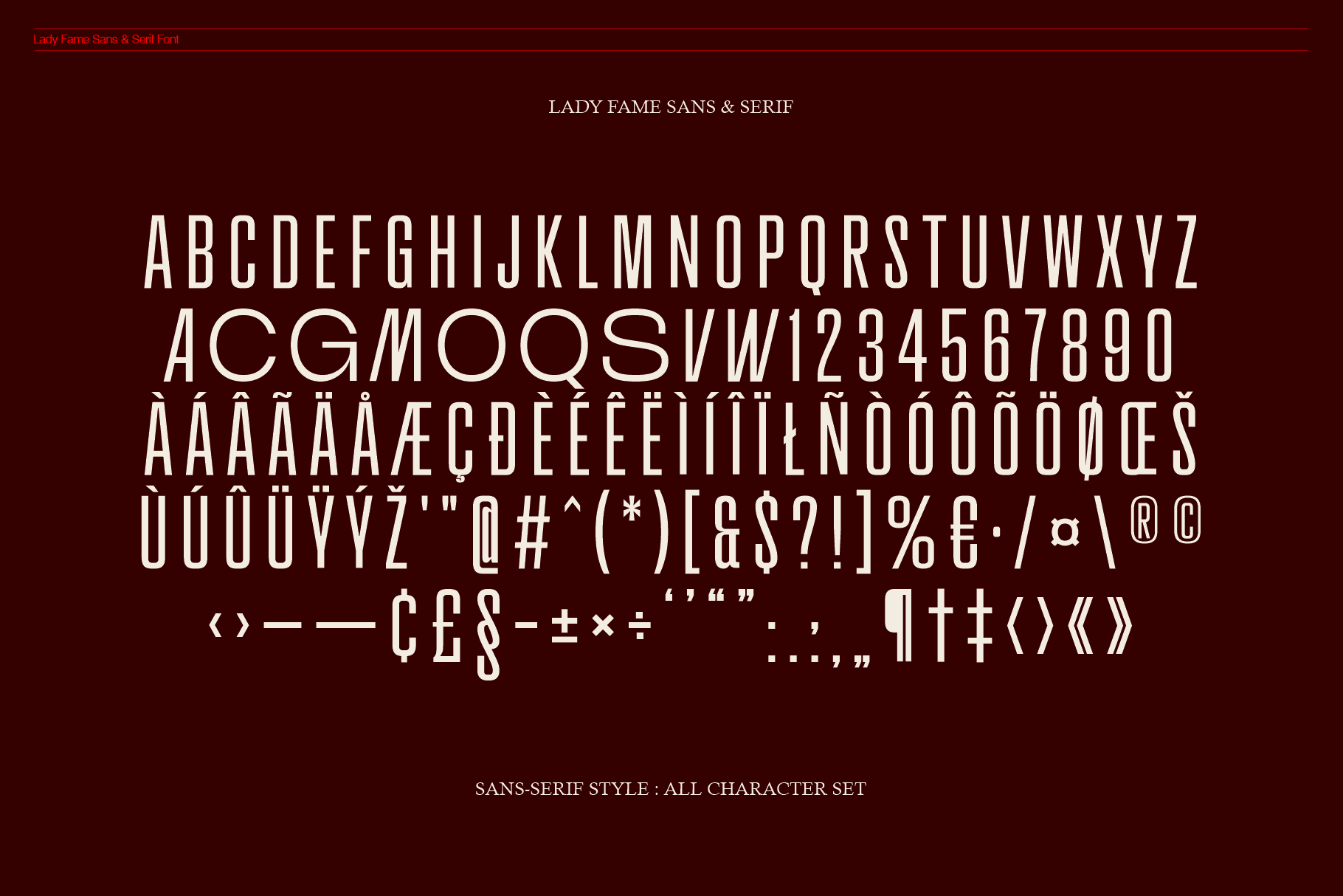 Lady Fame - Font Duo, Fonts | GraphicRiver