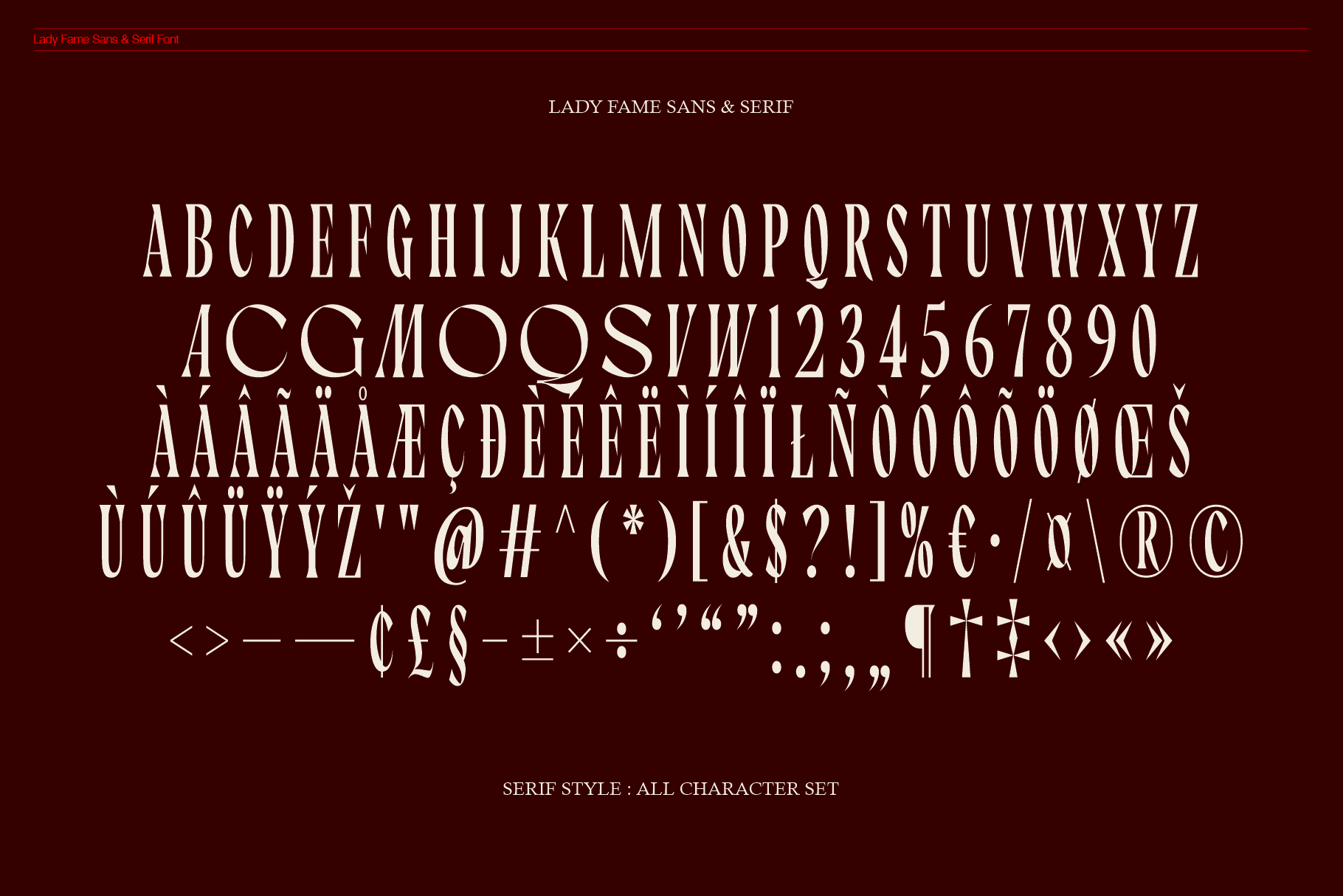 Lady Fame - Font Duo, Fonts | GraphicRiver