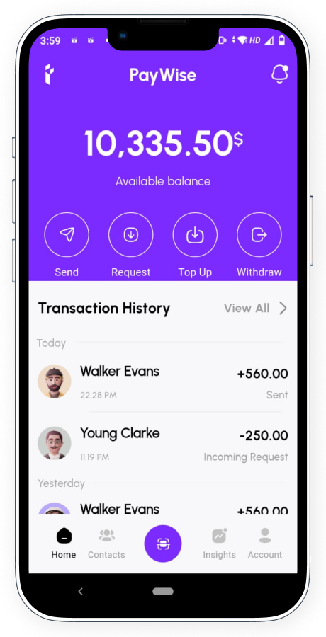 PayWise - Money Transfer | Escrow | Remittance | Banking & E-Money Wallet | Finance | Wallet Ui ...