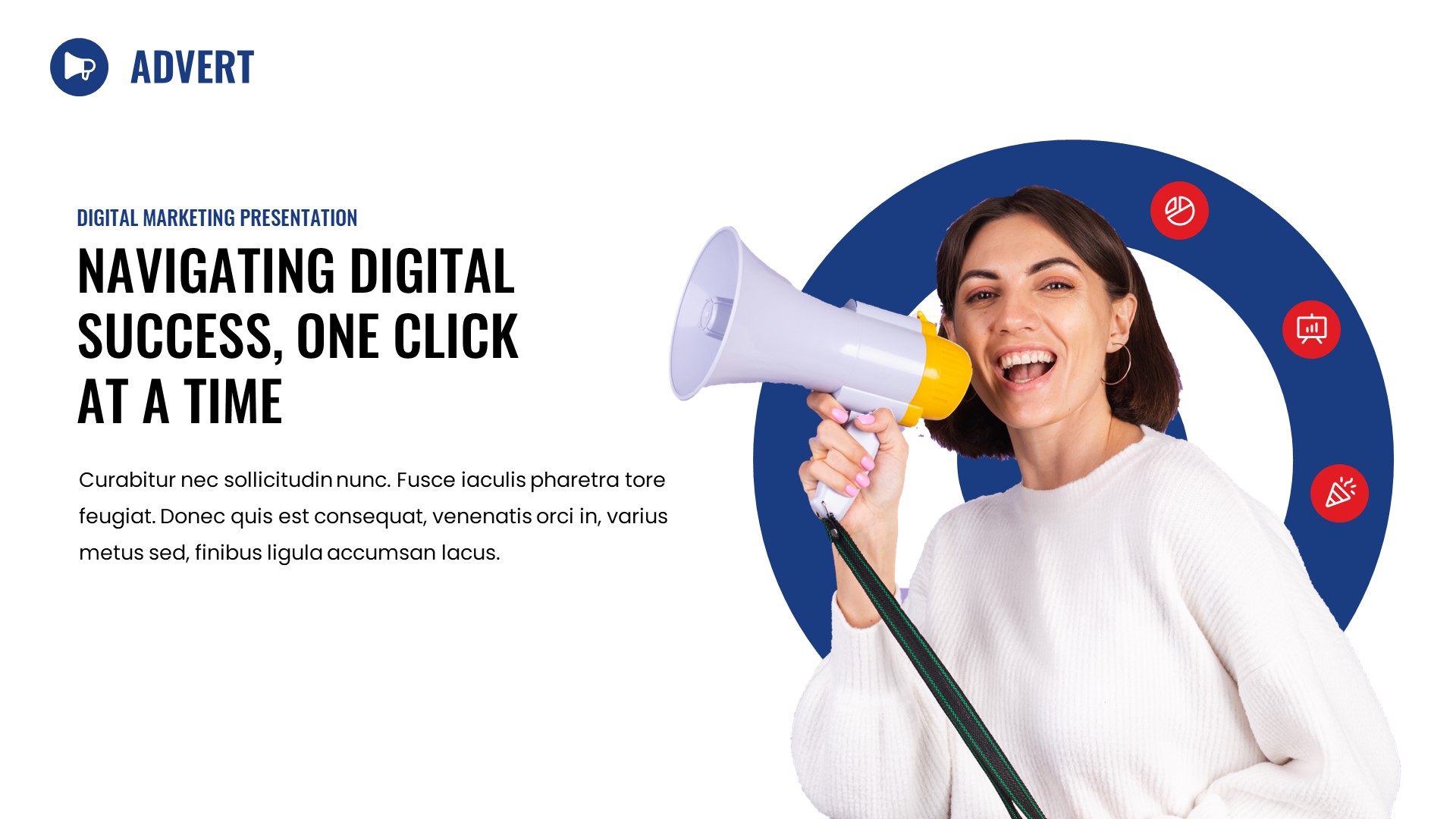 Advert - Digital Marketing Google Slides Template, Presentation Templates