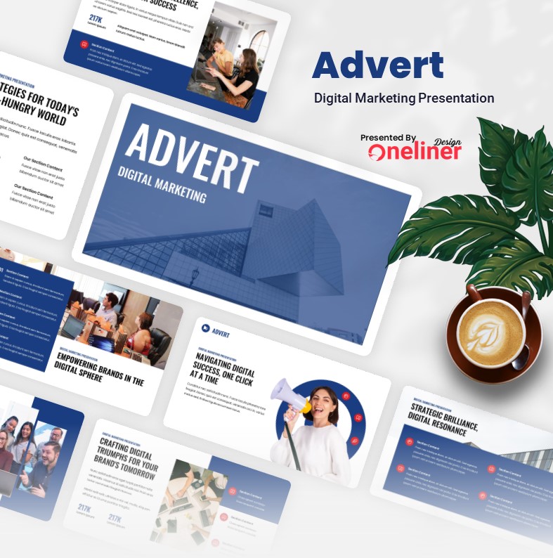 Advert - Digital Marketing Powerpoint Template, Presentation Templates