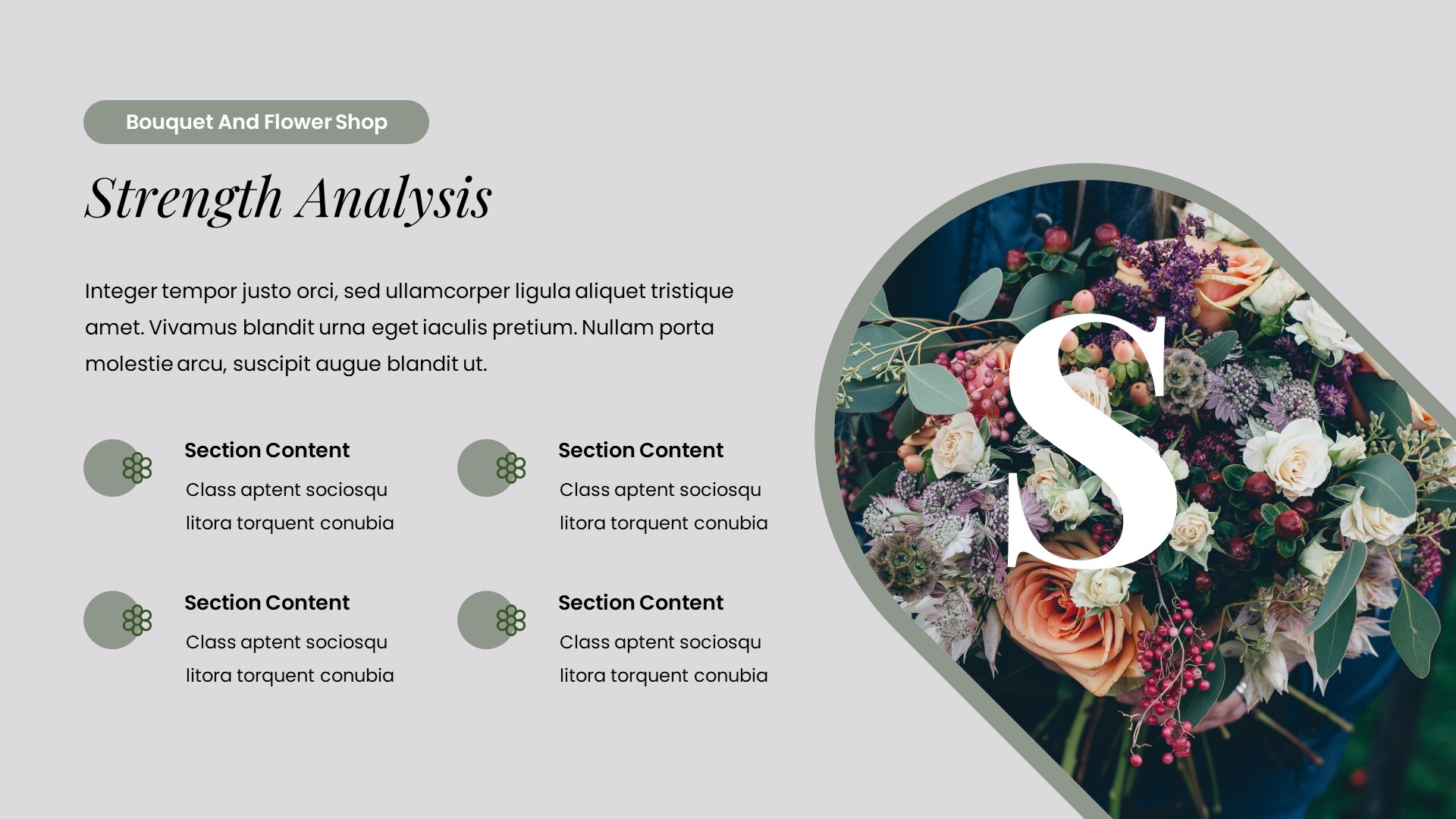 Bloom - Minimalist Flower Plant Powerpoint Template, Presentation Templates