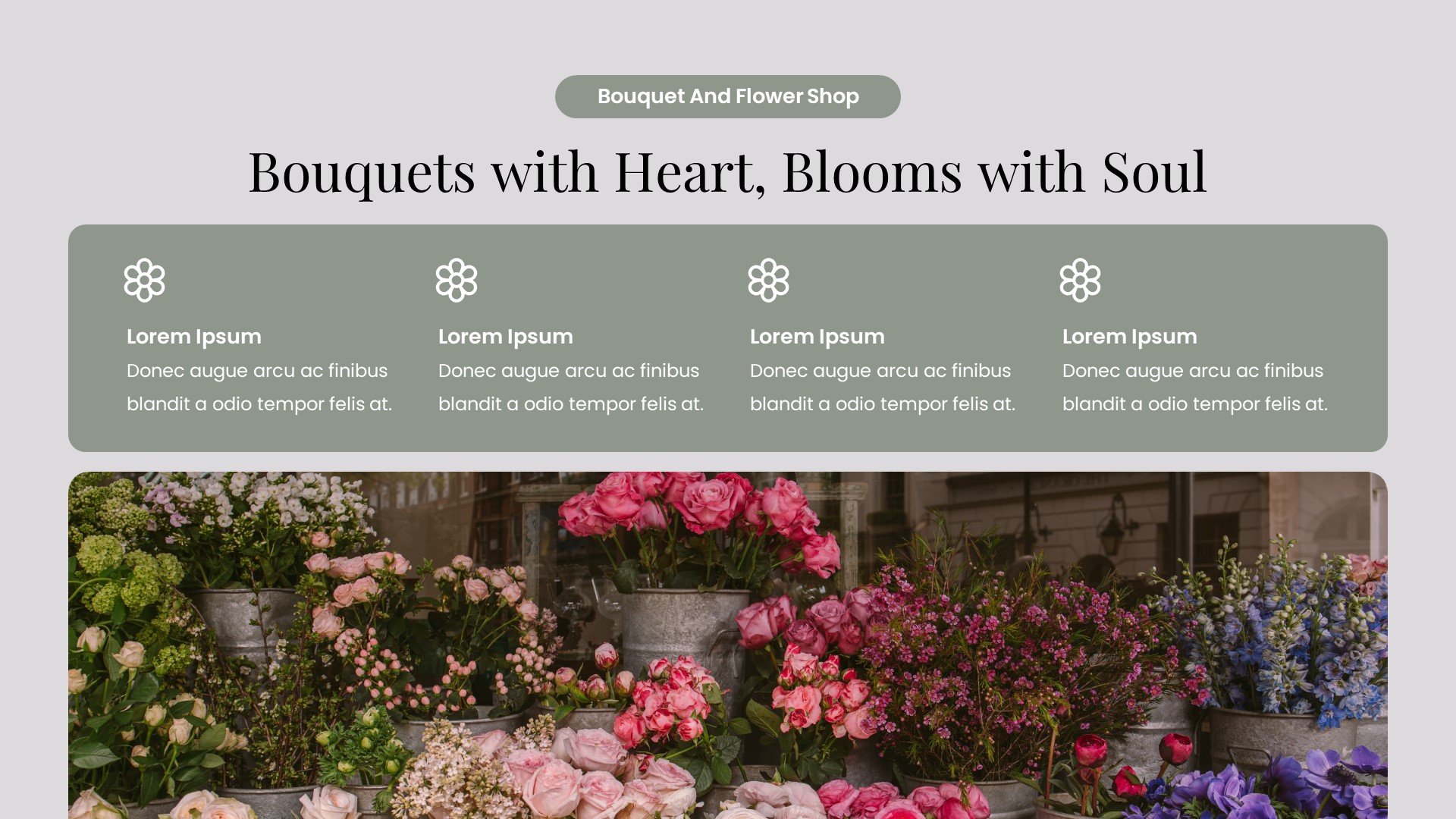 Bloom - Minimalist Flower Plant Powerpoint Template, Presentation Templates