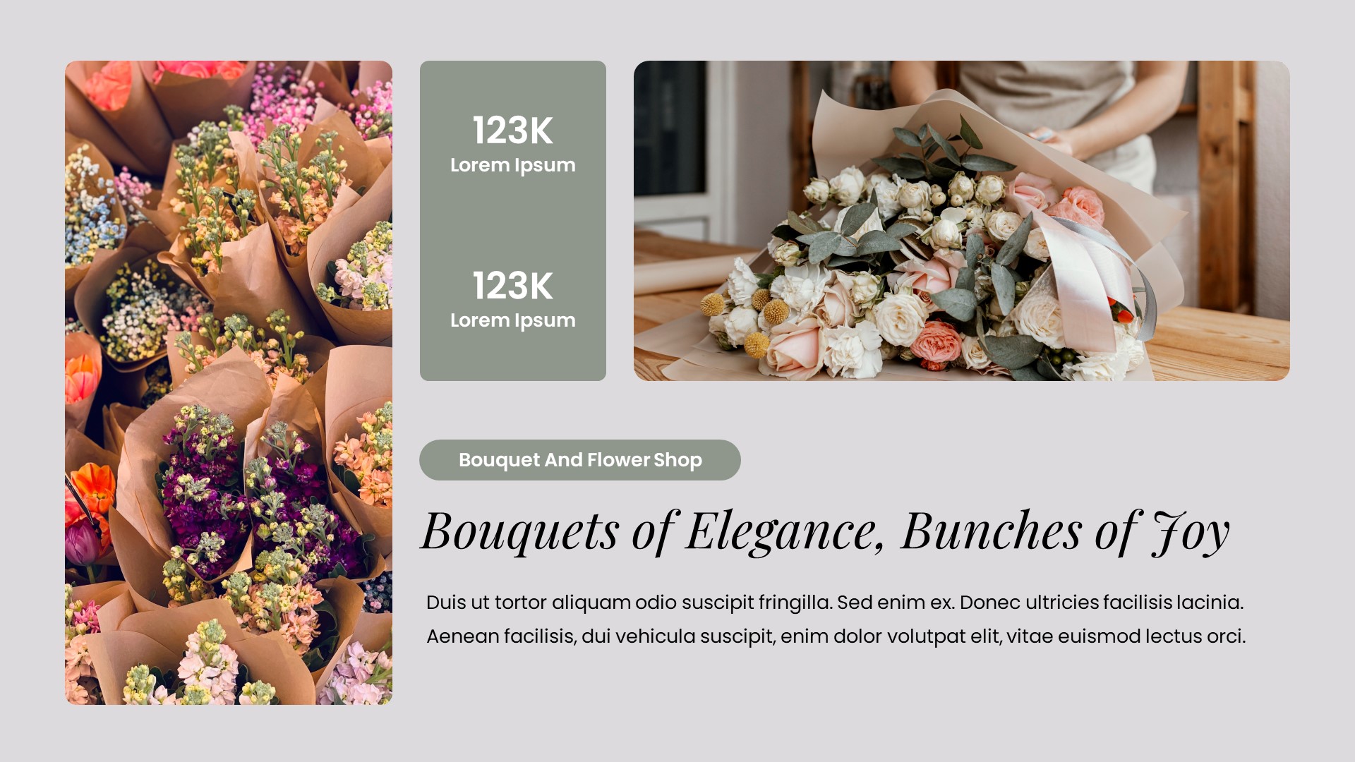 Bloom - Minimalist Flower Plant Powerpoint Template, Presentation Templates