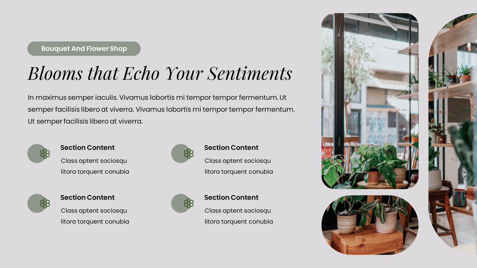 Bloom - Minimalist Flower Plant Google Slides Template, Presentation ...