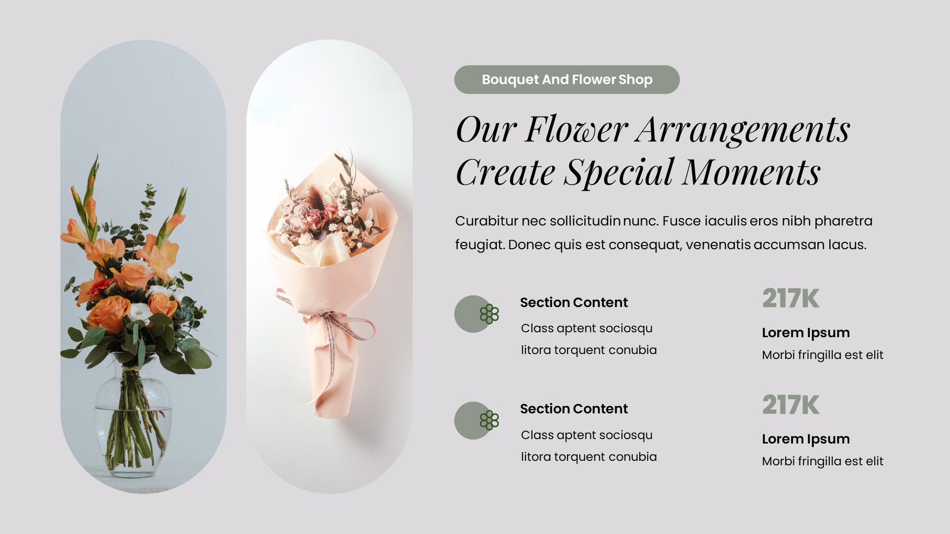 Bloom - Minimalist Flower Plant Google Slides Template, Presentation ...