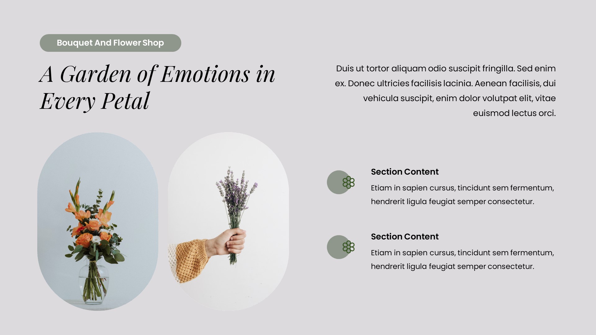 Bloom - Minimalist Flower Plant Google Slides Template, Presentation ...