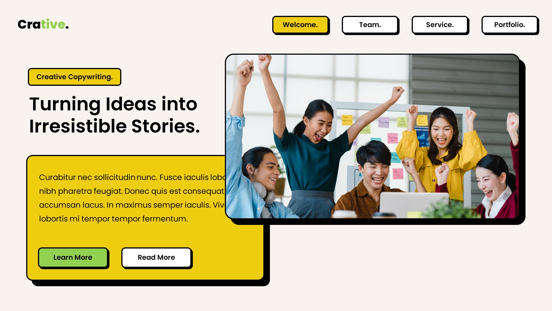 Crative - Learning Method Powerpoint Template, Presentation Templates