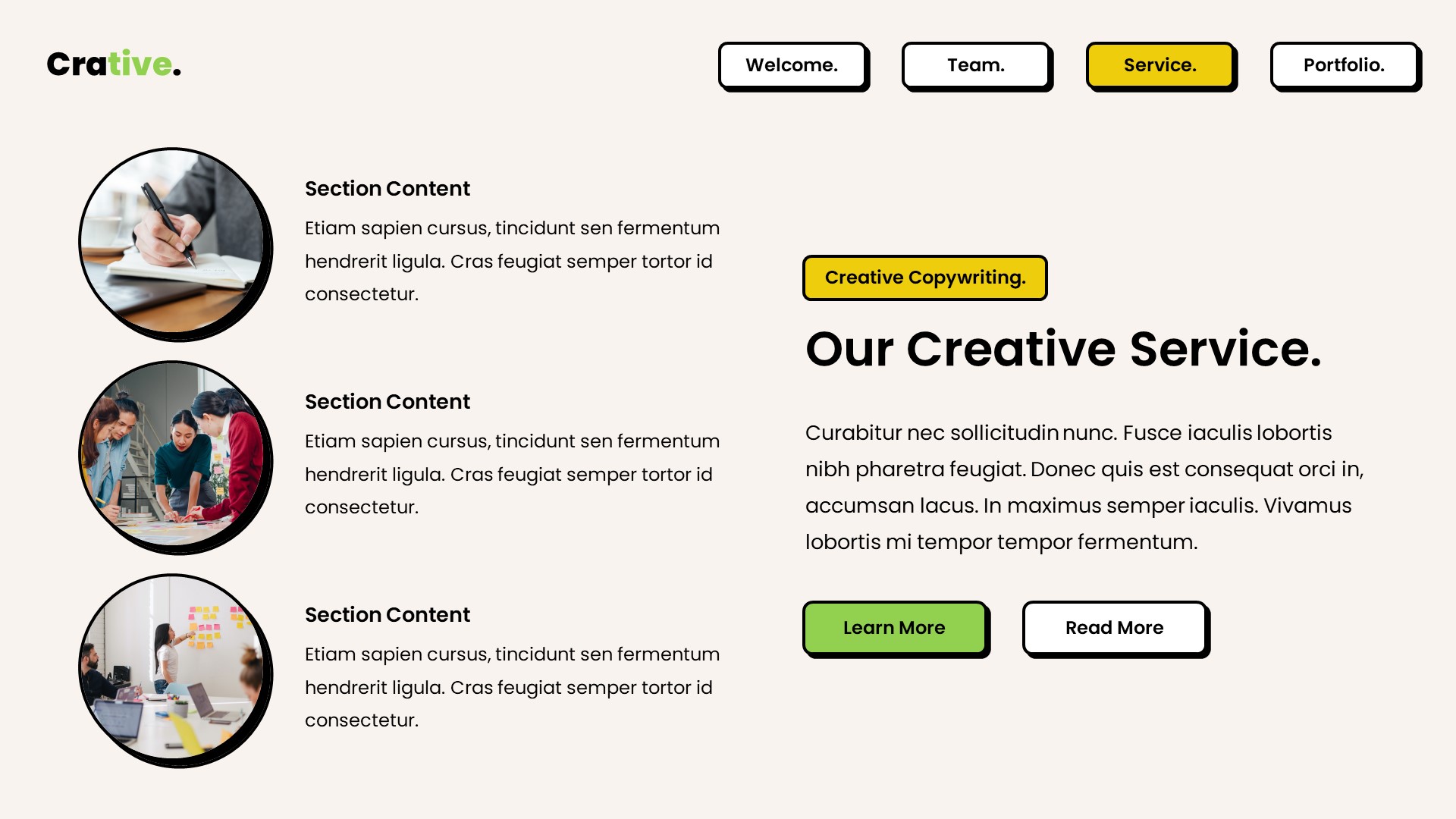 Crative - Learning Method Powerpoint Template, Presentation Templates