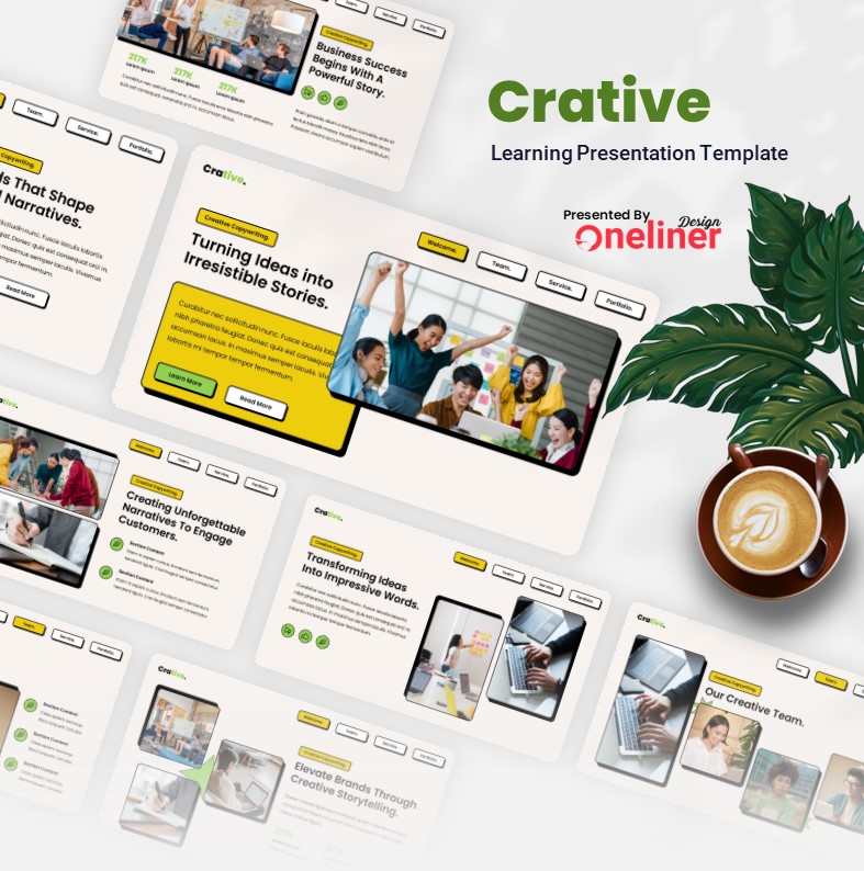 Crative - Learning Method Powerpoint Template, Presentation Templates