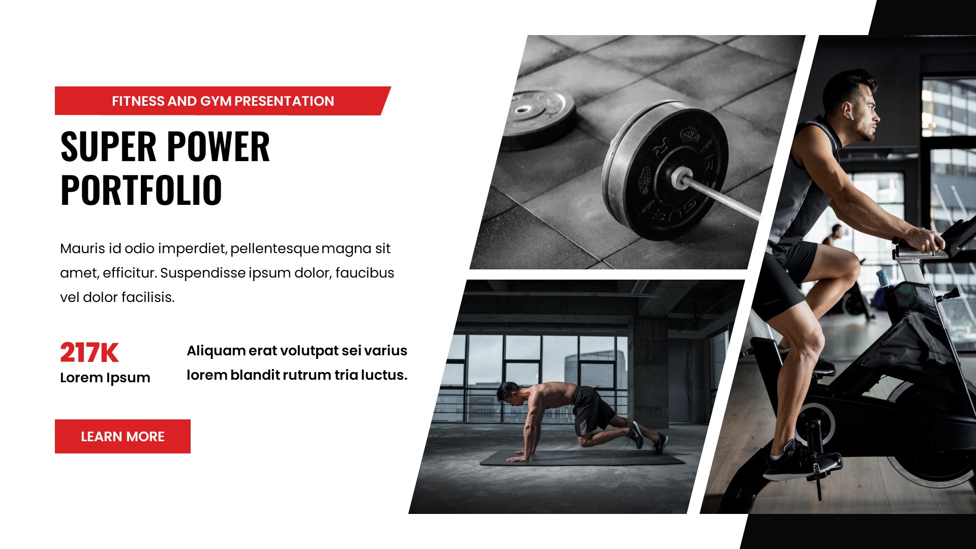 Flex - Gym & Fitness Google Slides Template, Presentation Templates