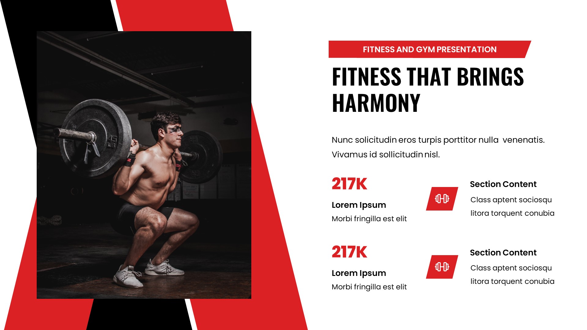 Flex - Gym & Fitness Google Slides Template, Presentation Templates