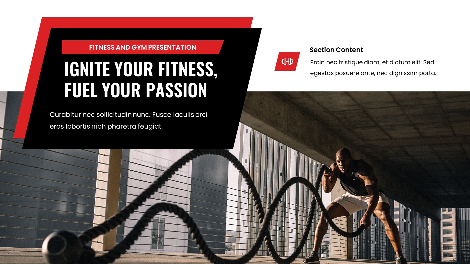 Flex - Gym & Fitness Powerpoint Template, Presentation Templates ...