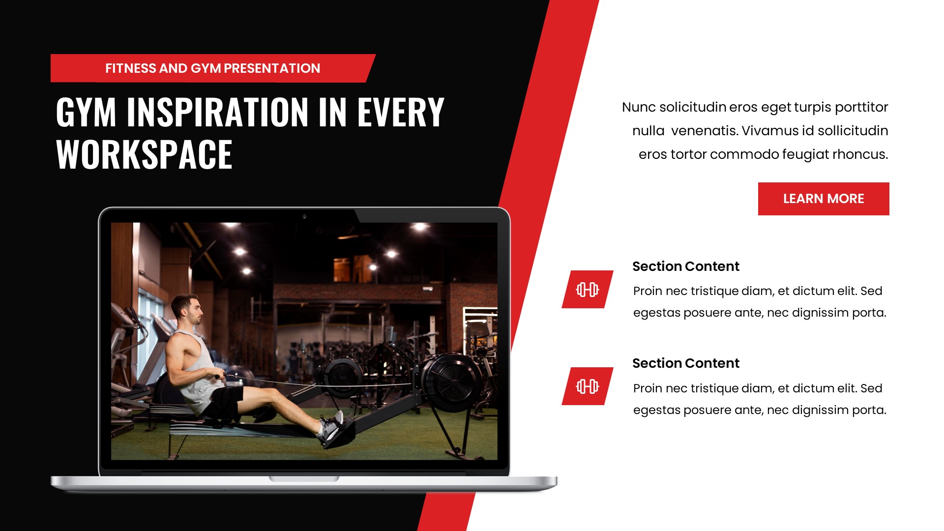Flex - Gym & Fitness Powerpoint Template, Presentation Templates ...