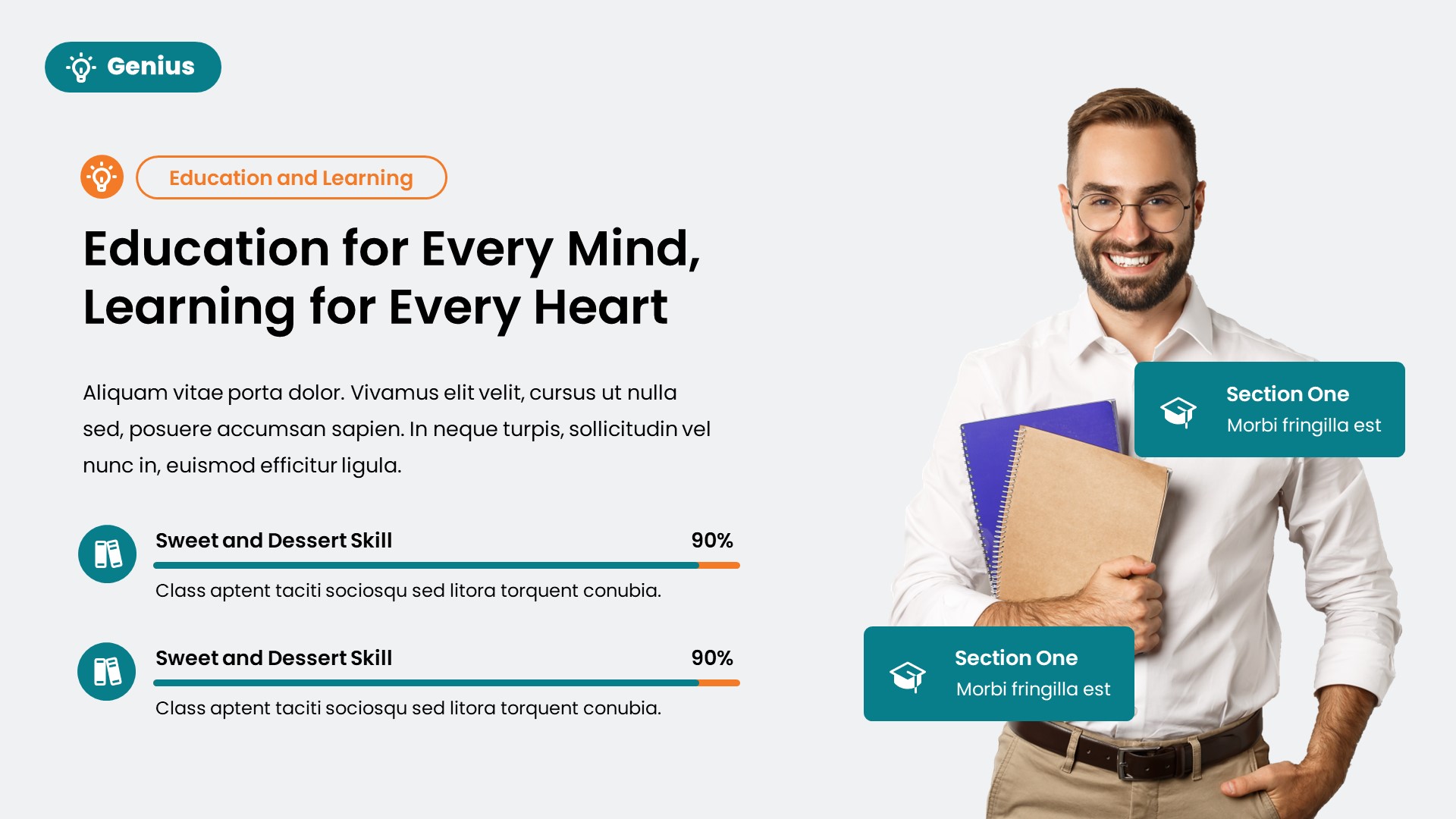 Genius - Education and Learning Keynote Template, Presentation Templates