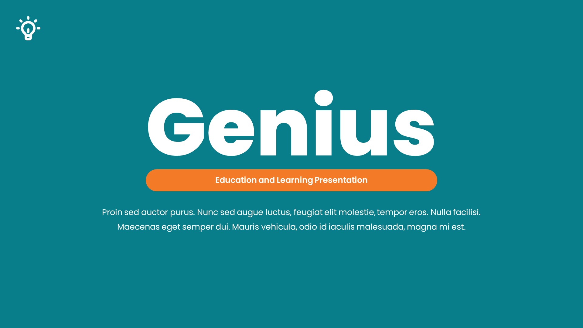 Genius - Education and Learning Powerpoint Template, Presentation Templates