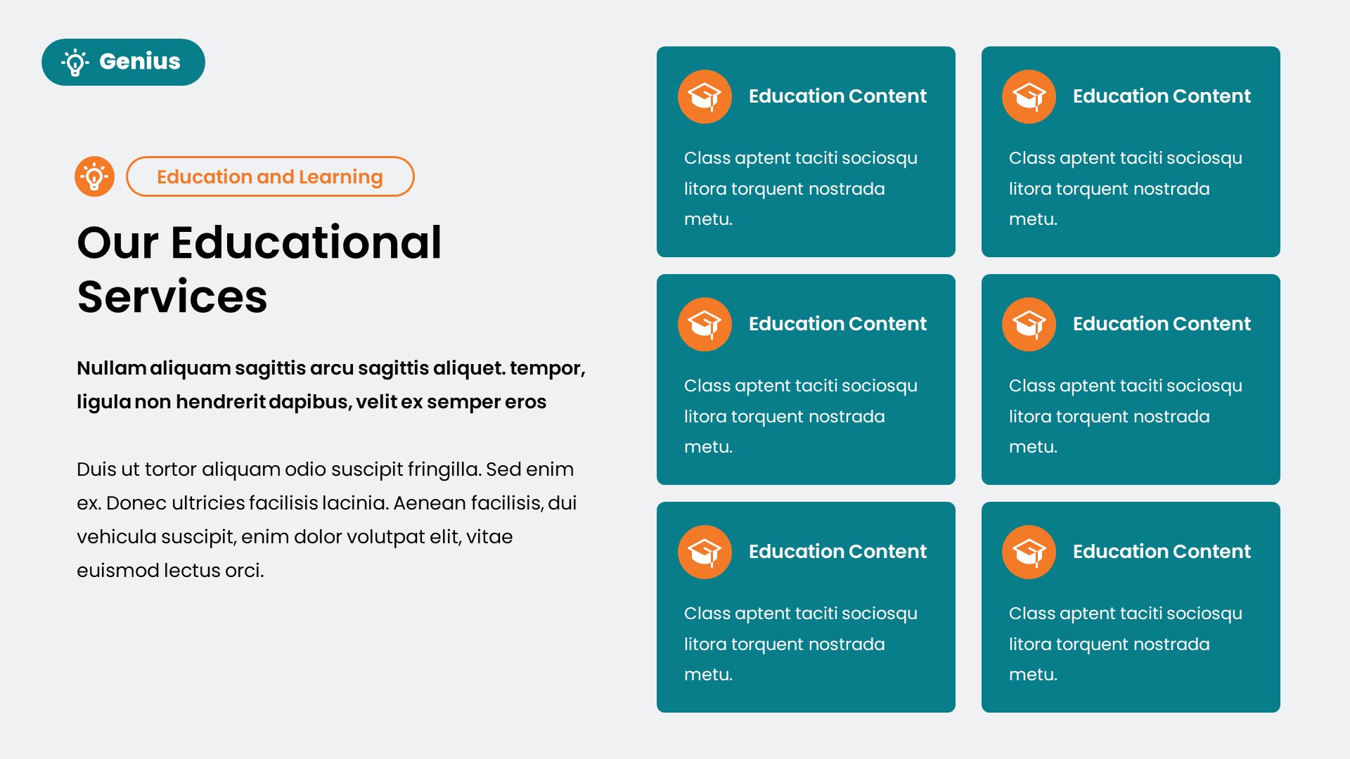 Genius - Education and Learning Powerpoint Template, Presentation Templates