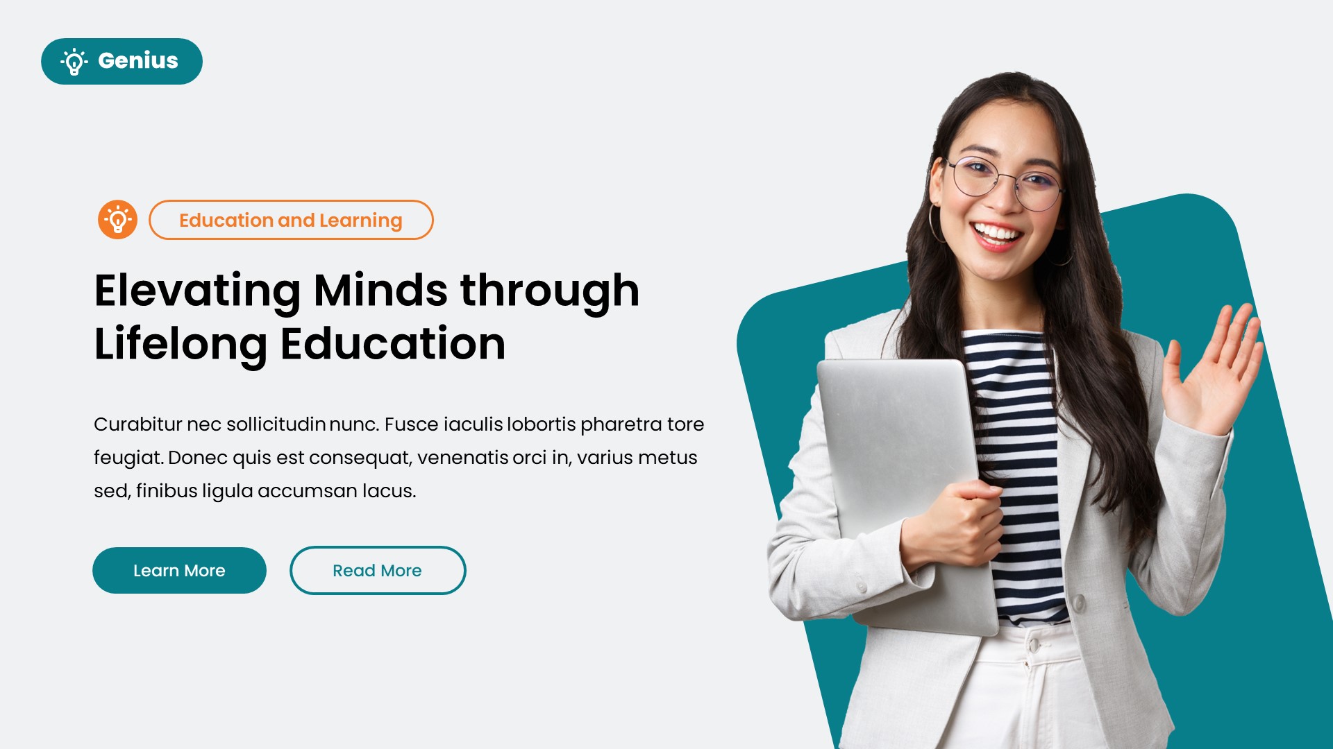 Genius - Education and Learning Powerpoint Template, Presentation Templates