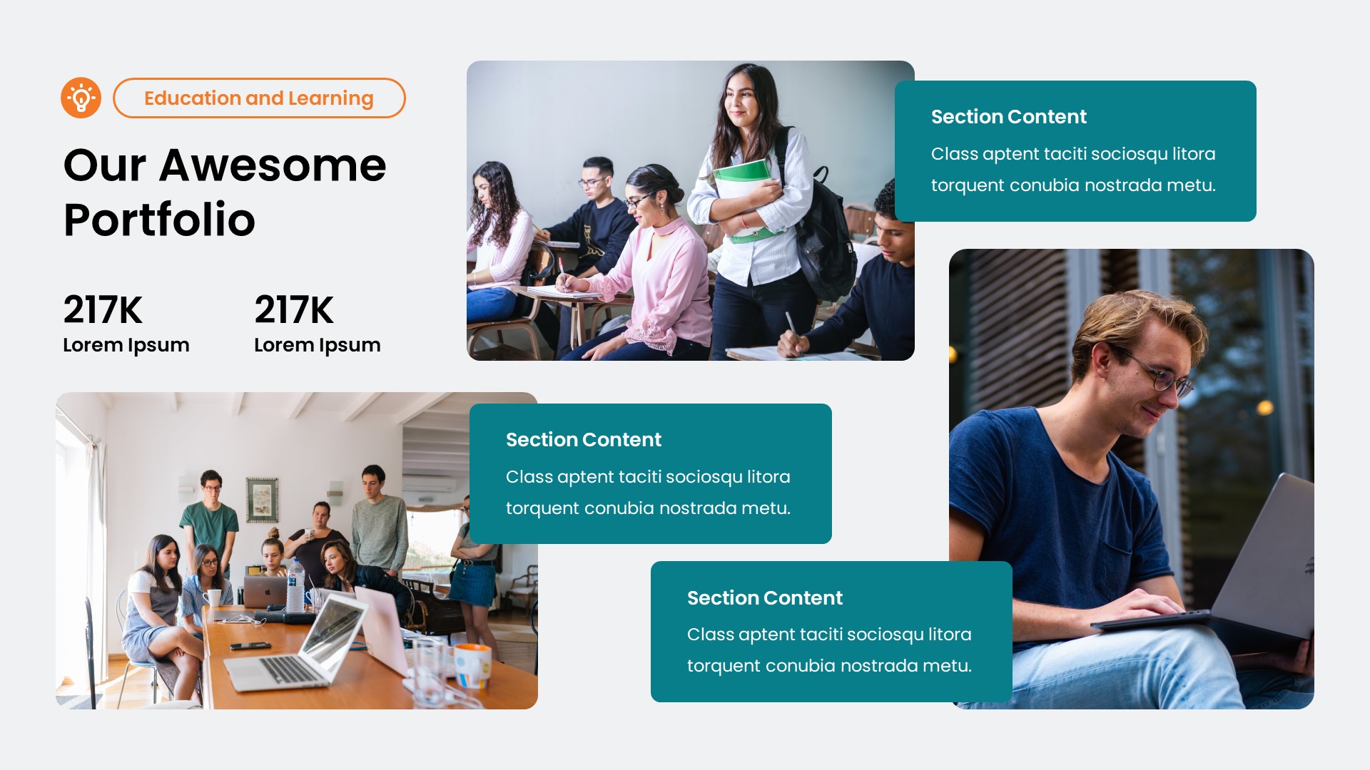 Genius - Education and Learning Powerpoint Template, Presentation Templates