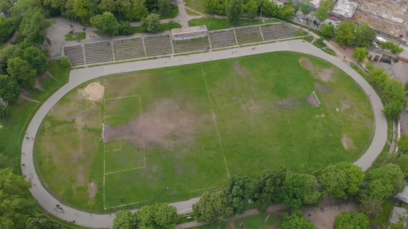 Poor Stadium Aerial, Stock Footage | VideoHive