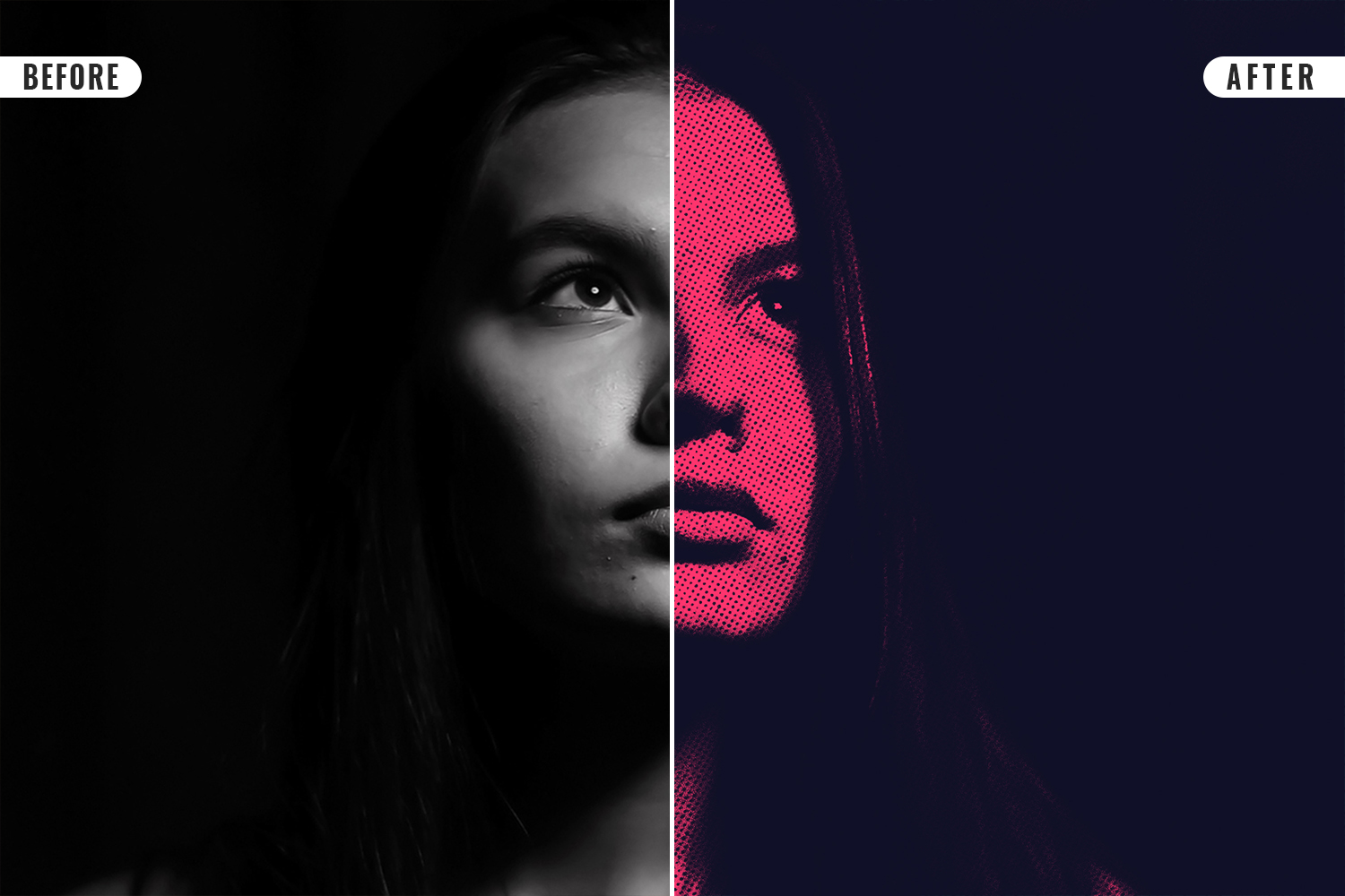 Duotone Halftone Photo Effect, Add-ons | GraphicRiver