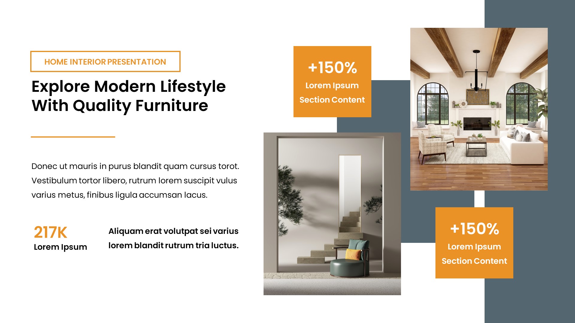 Interio - Interior Design Google Slides Template, Presentation Templates