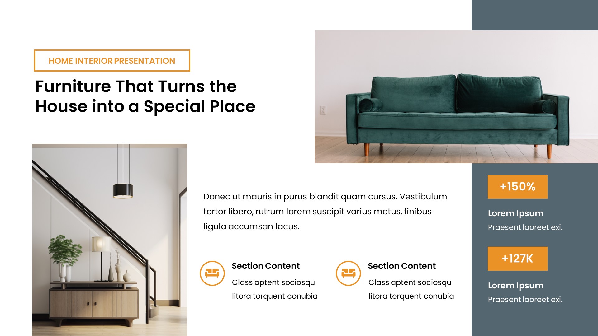 Interio - Interior Design Google Slides Template, Presentation Templates