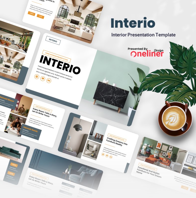 Interio - Interior Design Powerpoint Template, Presentation Templates