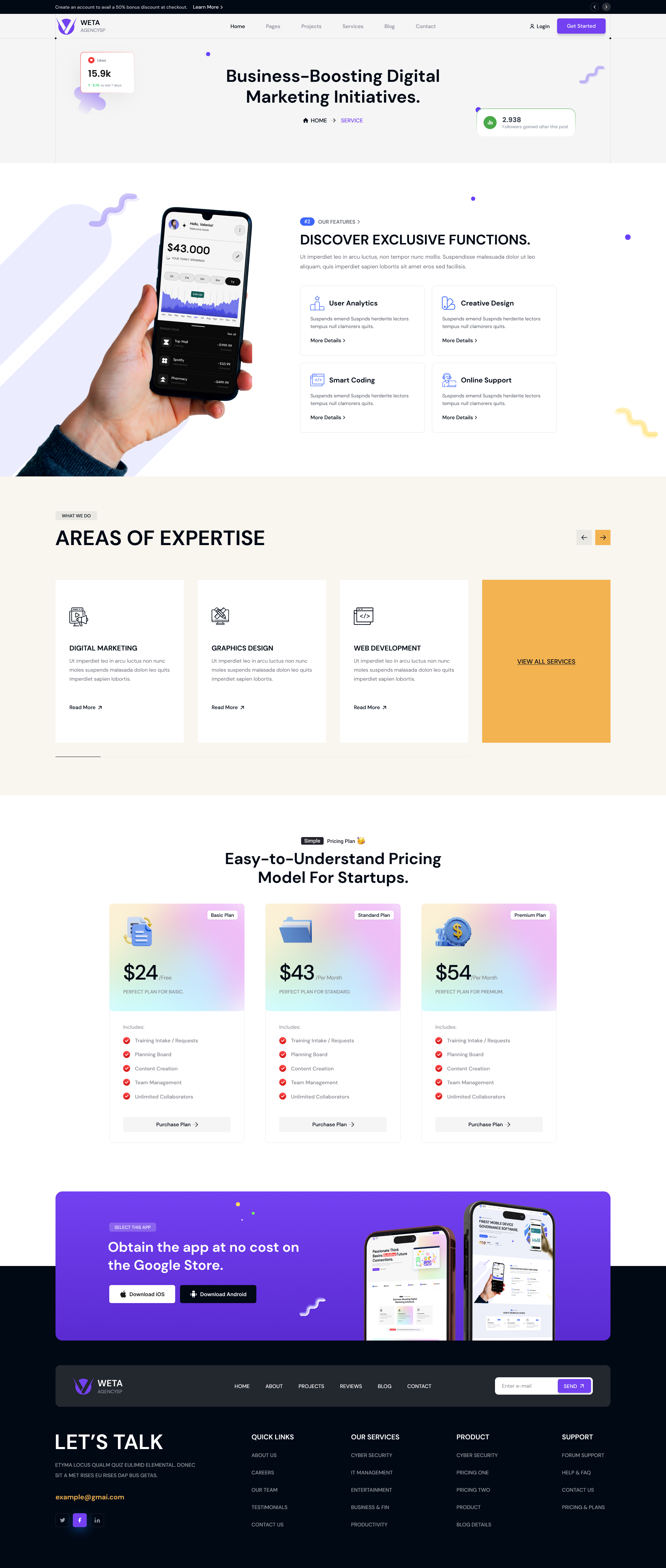 WETA Agencysp – Saas Landing Figma Template by RRdevs | ThemeForest