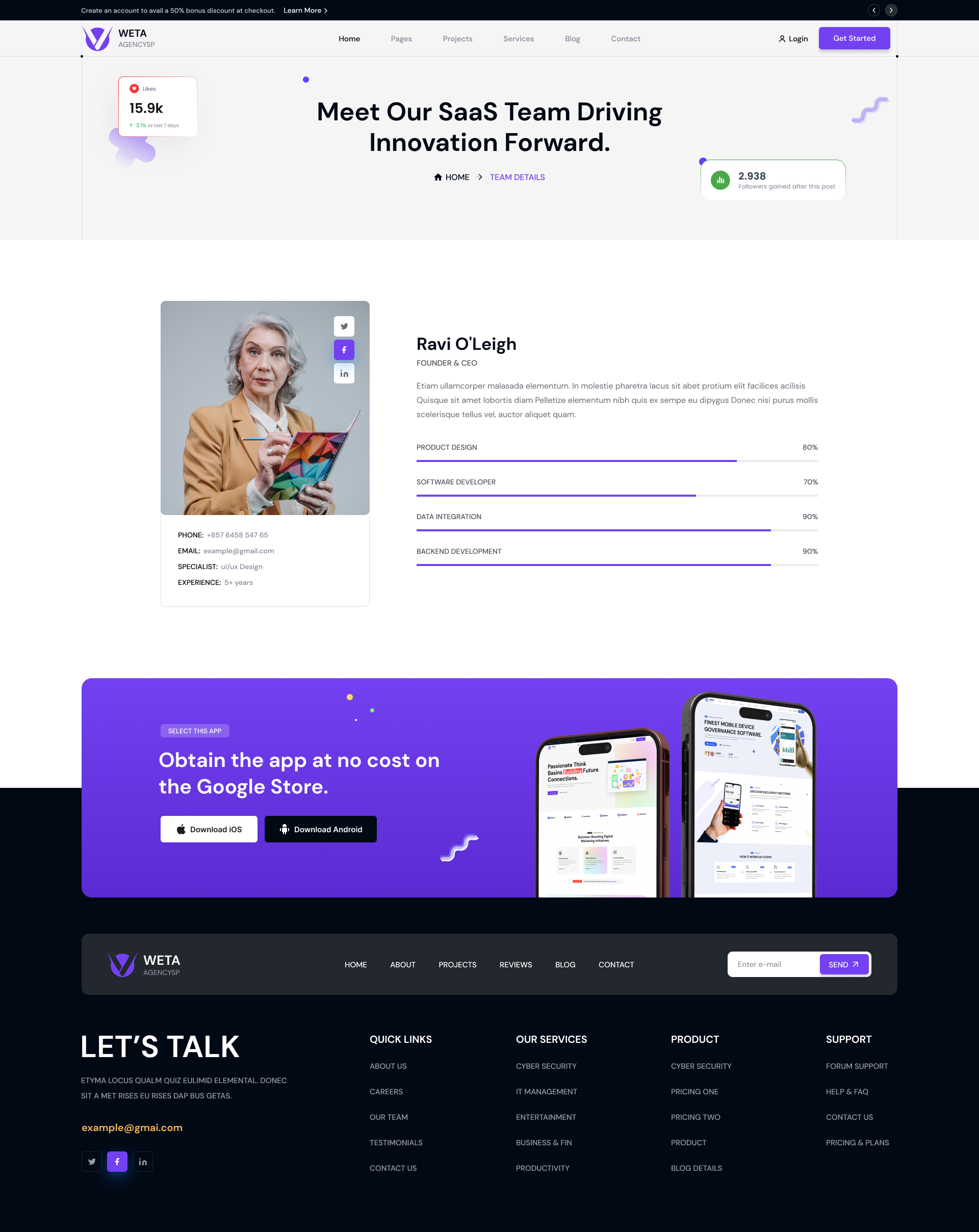 WETA Agencysp – Saas Landing Figma Template by RRdevs | ThemeForest