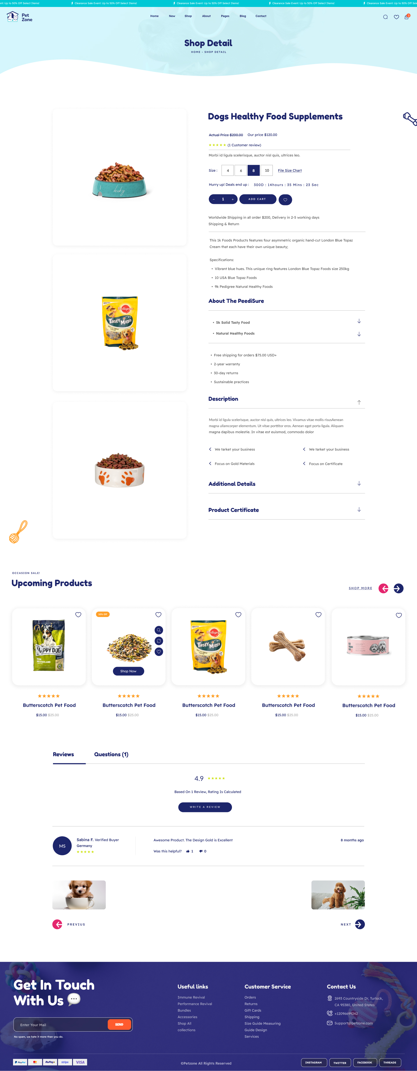 Petszone - Pets Care & Pet Shop Figma Template by BuddhaThemes ...