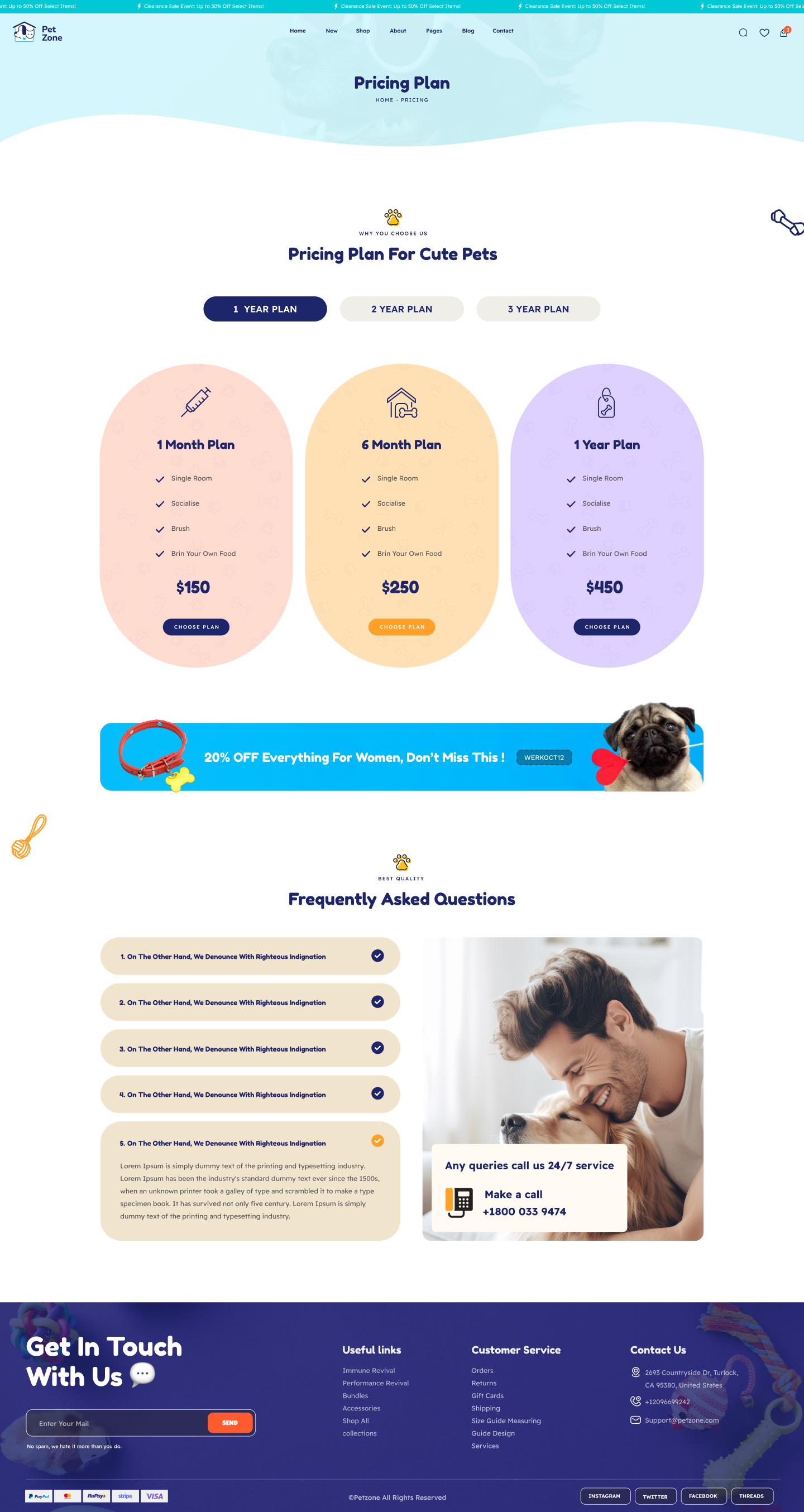 Petszone - Pets Care & Pet Shop Figma Template by BuddhaThemes ...