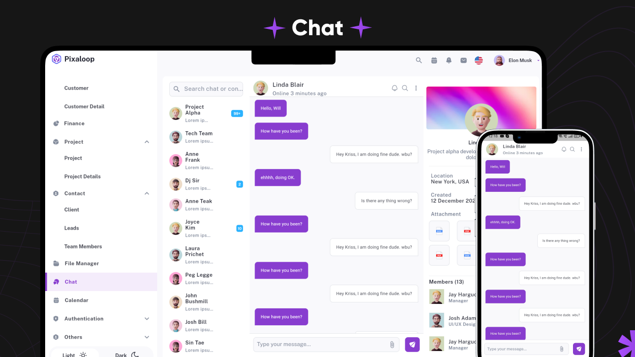 Pixeloop - Multipurpose Admin Dashboard Template | Flutter Responsive ...