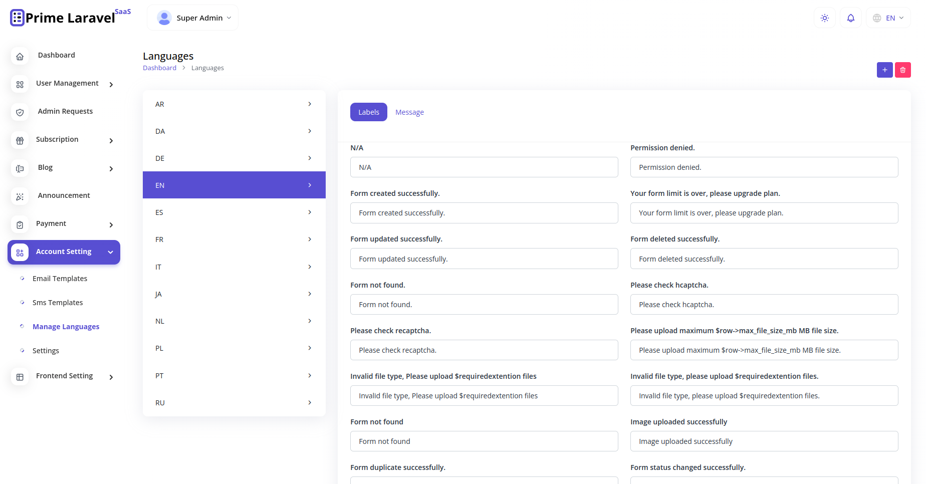 Prime Laravel Saas - Form builder & Poll Management System by Quebix-Technology