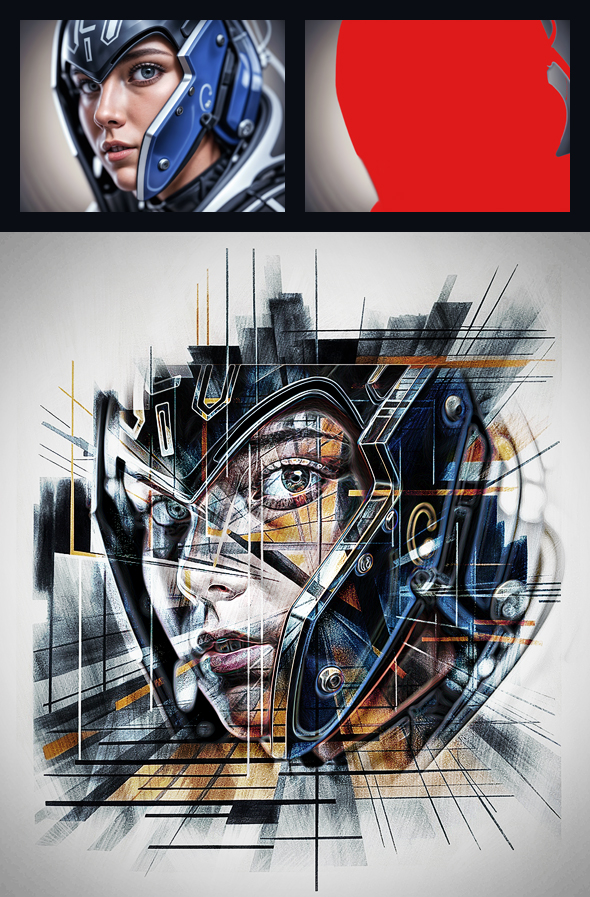 Geometric Drawing Smart Object, Add-ons | GraphicRiver