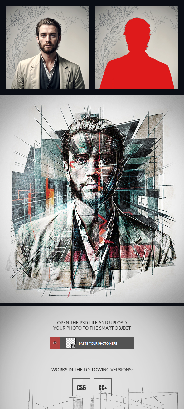 Geometric Drawing Smart Object, Add-ons | GraphicRiver