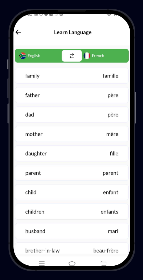 Language Translator - Voice Translator - Vocabulary Exercise- English ...