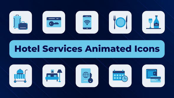 Hotel Services Animated Icons, After Effects Project Files | VideoHive