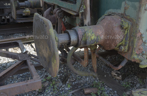 iron old rusted train buffer Stock Photo by Chris_Willemsen | PhotoDune