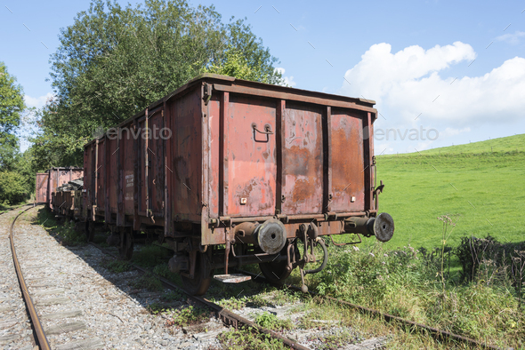 old rusted train at trainstation hombourg Stock Photo by Chris_Willemsen