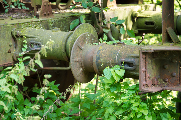 iron old rusted train buffer Stock Photo by Chris_Willemsen | PhotoDune