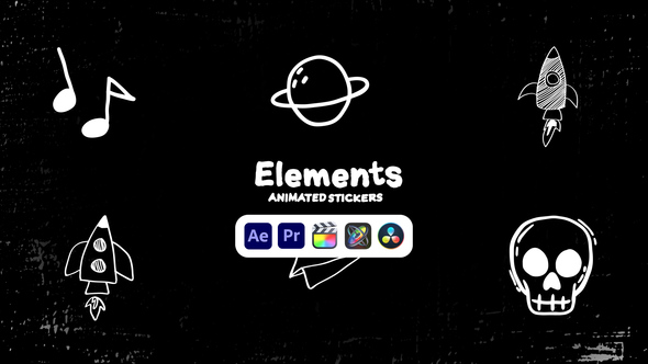 Elements Animated Stickers, After Effects Project Files | VideoHive