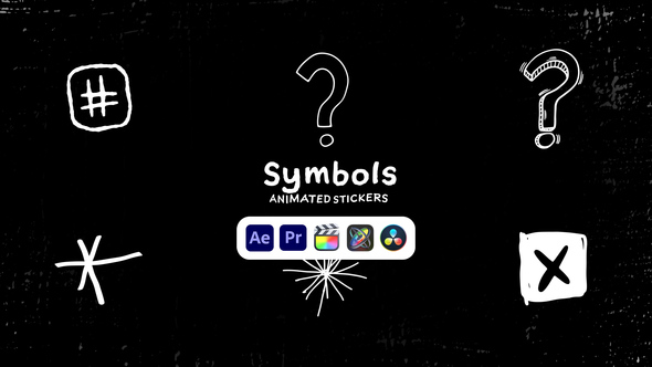 Symbols Animated Stickers, After Effects Project Files | VideoHive