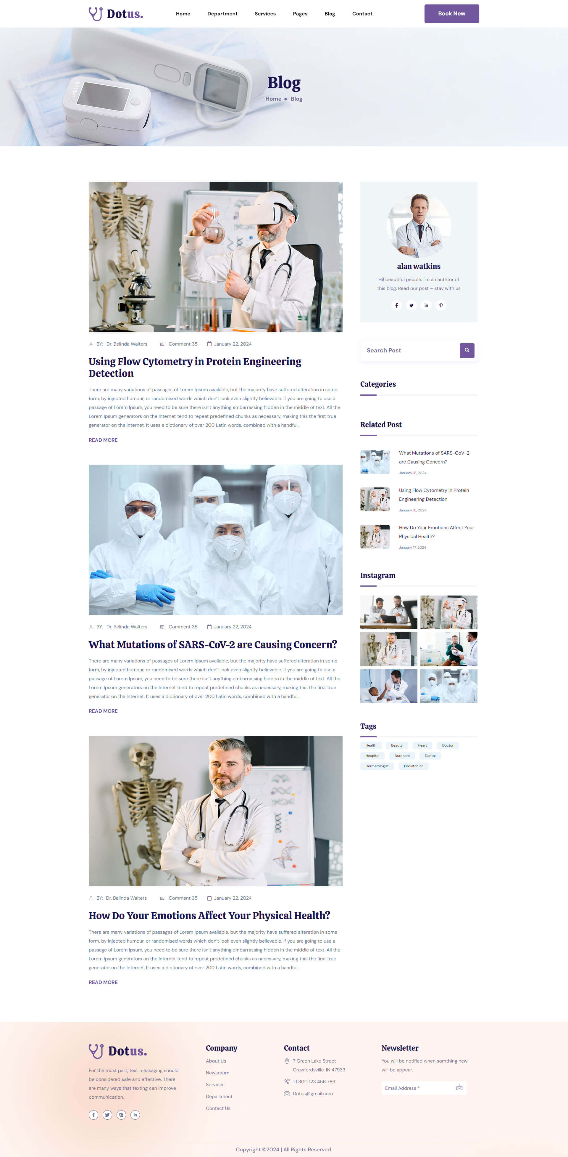 Dotus - Health & Medical Elementor Template Kit by wpoceans | ThemeForest