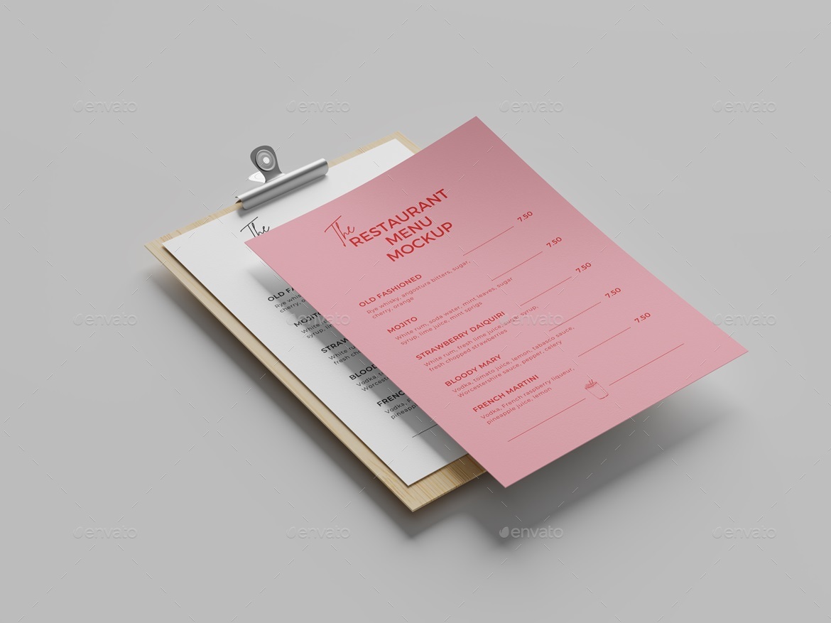Restaurant Menu Mockup, Graphics | GraphicRiver