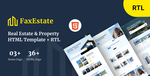 FaxEstate - Real Estate & Property HTML Template + RTL by ThemeLab ...