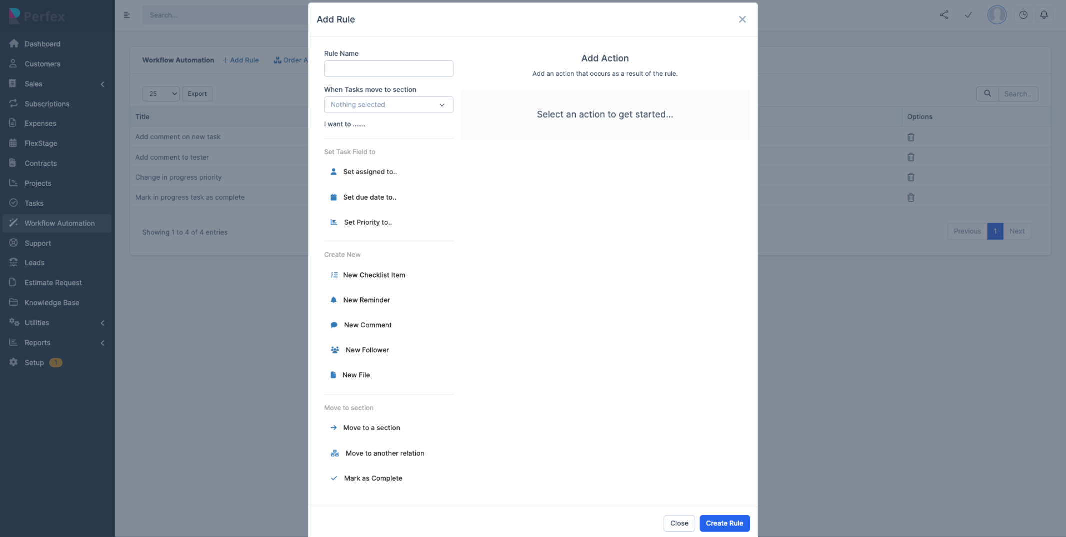 Workflow Rules and Automation Module for Perfex by flexibyte88 | CodeCanyon