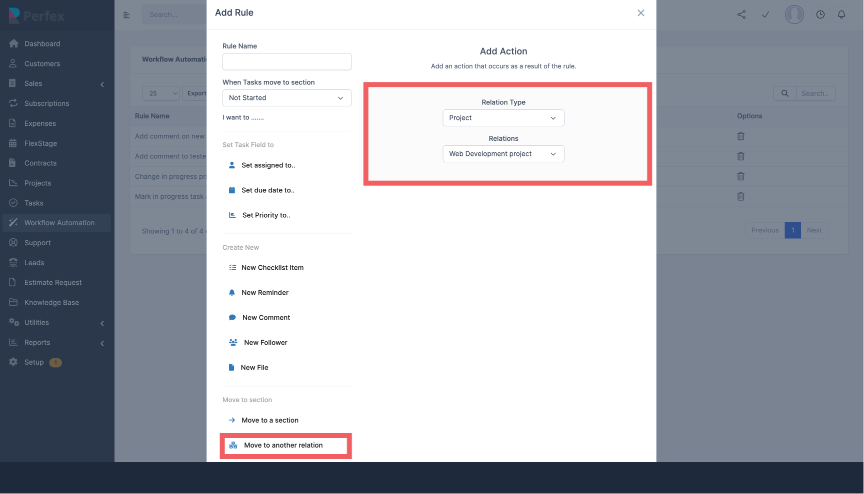 Workflow Rules and Automation Module for Perfex by flexibyte88 | CodeCanyon
